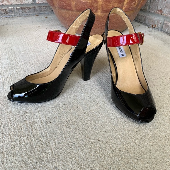Steve Madden | Shoes | Retro Patent Leather Pinup Inspired Heels ...